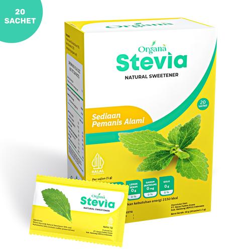 Promo Organa Stevia Natural Sweetener - Gula Stevia Isi 20 Sachet ...