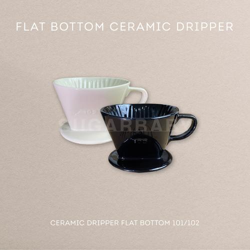 Jual Flat Bottom Ceramic Dripper 101/102 Black/White - Kota Tanjung ...
