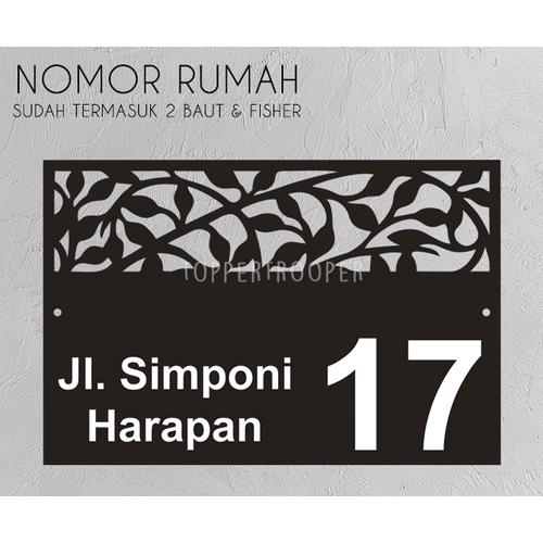 Jual CUSTOM Nomor Rumah UV Print Laser Cut Akrilik Nomer Rumah Modern ...