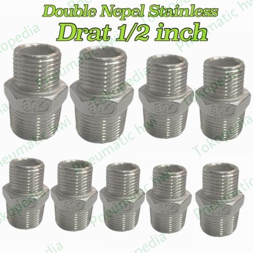 Jual double nepel 1/2 x 1/2 stainless 1/2'' - Jakarta Barat - Pneumatic ...