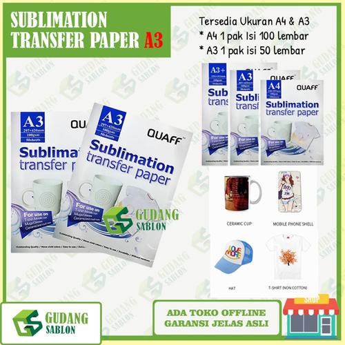 Jual KERTAS SUBLIM PAPER A3 QUAFF - Sublim paper A4 - Jakarta Barat ...