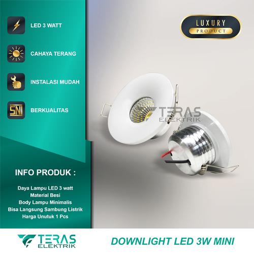 Jual Lampu downlight spotlight LED 3w 3 Watt Mini - Warmwhite - Kota ...