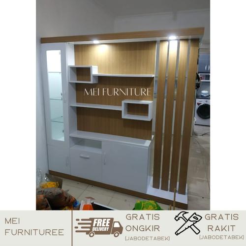 Jual Lemari partisi ruangan 2 muka/sisi minimalis modern murah model ...