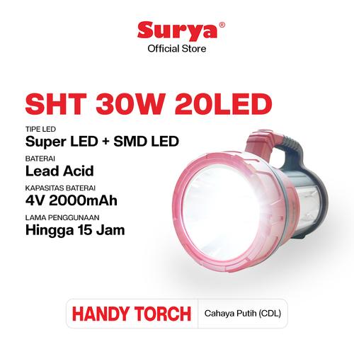 Jual Surya Lampu Senter Besar SHT 30W 20LED + Led Emergency Rechargeable - Kab. Tangerang ...