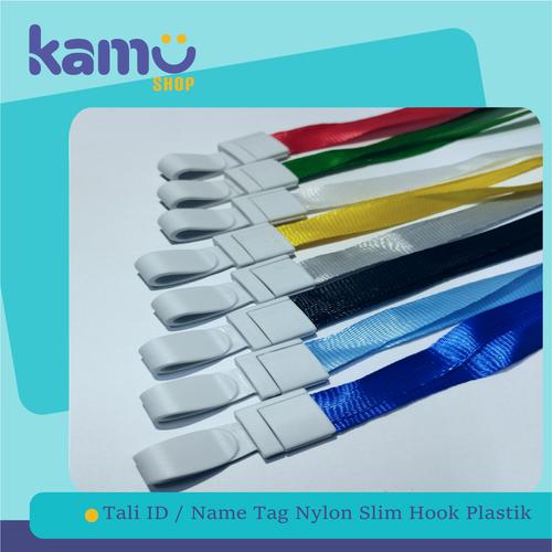 Jual Tali Id Card Nylon Slim Hook Plastik / Tali Name tag isi 20 pcs ...