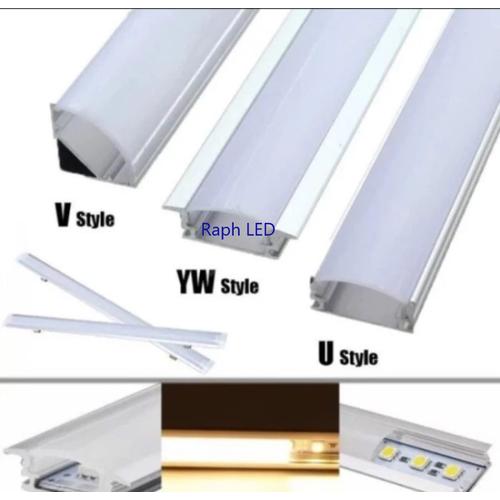 Jual U Channel V Channel Aluminium U V Siku untuk Led Strip 1 Meter ...
