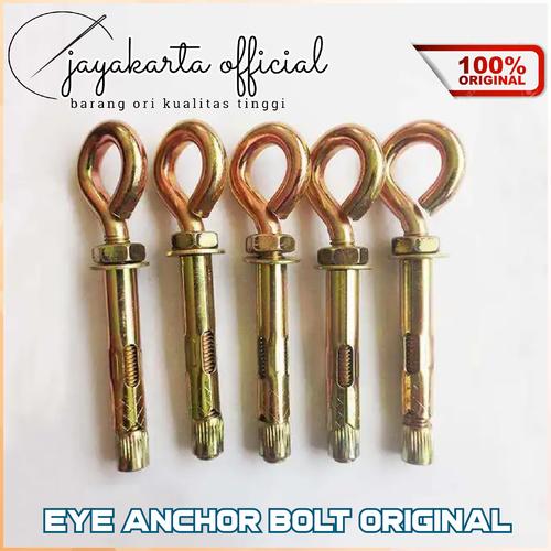 Jual Eye anchor dynabolt 12mm 10mm 8mm anchor bolt Gold original - 8mm ...