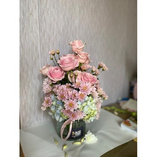 Jual Vas bunga meja segar / Vas bunga sedap malam lily segar/ eid ...