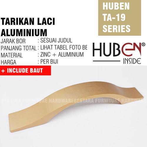 Jual HUBEN TA-19 128MM GOLD EMAS HANDLE TARIKAN LACI ALUMINIUM LENGKUNG ...