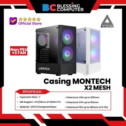Promo Casing MONTECH X2 MESH - BLACK Cicil 0% 3x - Kota Denpasar ...