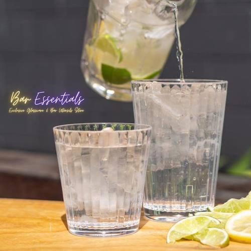 Jual Polycarbonate Stackable Ripple Rock Unbreakable Glass 340 ml - Kab ...