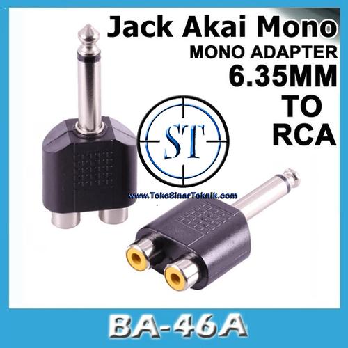 Jual BA-46A 2Rca To Akai Mono Sambungan Jack Audio 2 RCA to 1 Akai Mono ...