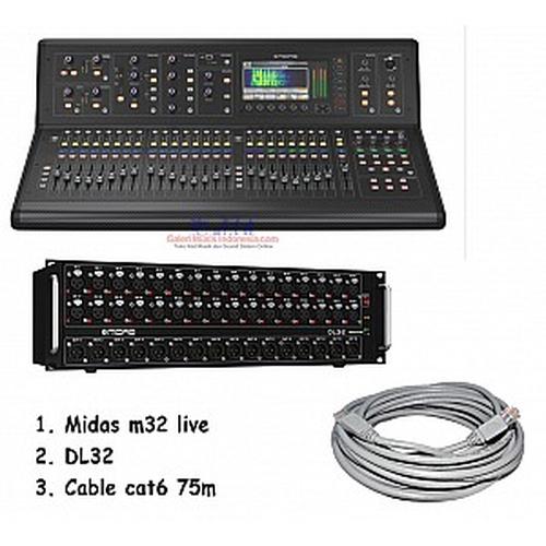 Promo Midas M32 LIVE Digital Mixer + Paket DL32 + Cable Cat6 BMJ - G ...