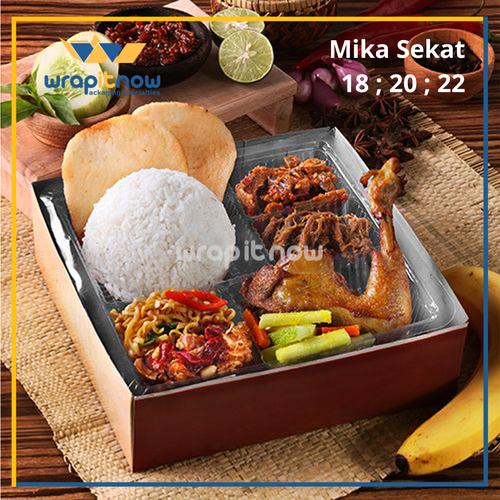 Jual Dus + Mika Sekat 5 20x20 / Mika Dus Nasi Kotak Dus Catering Nasi ...