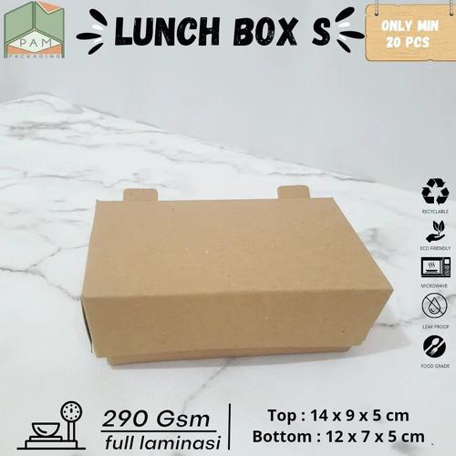 Jual PAPER LUNCH BOX TAKEAWAY KEMASAN KOTAK MAKANAN BAHAN KRAFT SMALL ...