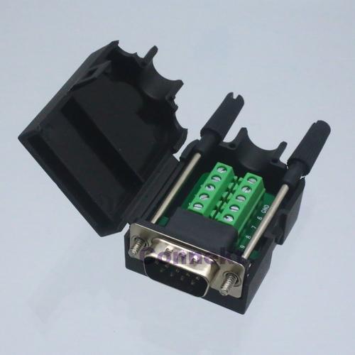 Jual DB9 Terminal Connector With Cover FEMALE Terminal 9 Pin - DB9M ...