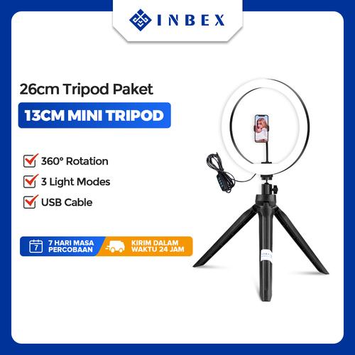 Promo INBEX Paket 20CM Ring Light with 18cm Mini Tripod for VLOG ...