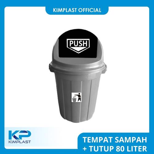 Jual KIMPLAST Tempat Sampah + Tutup 80 Liter/ Tempat Sampah Besar ...