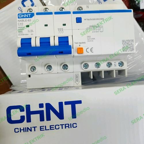 Jual RCBO CHINT ELCB+MCB 30MA NXBLE-63 3P+N 10A 16A 20A 25A 32A 40A 50A 63A - 3P+N 20A - Jakarta ...