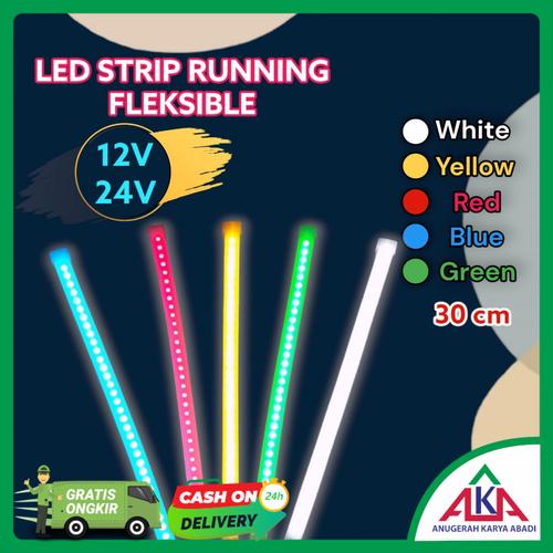 Jual LED Strip Running Fleksibel DC 24V 30cm Variasi Bus dan Truk - 12V ...