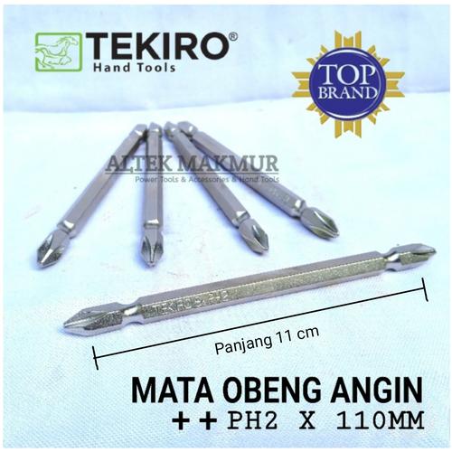 Jual Tekiro Mata Bor Obeng Angin PH2 x 110 mm / Double Ended Bit PH 2 X ...