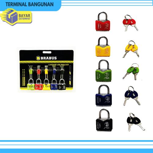 Jual Gembok Mini BRABUS Warna 20 mm 1 set 5 pcs Gembok Koper - Jakarta ...