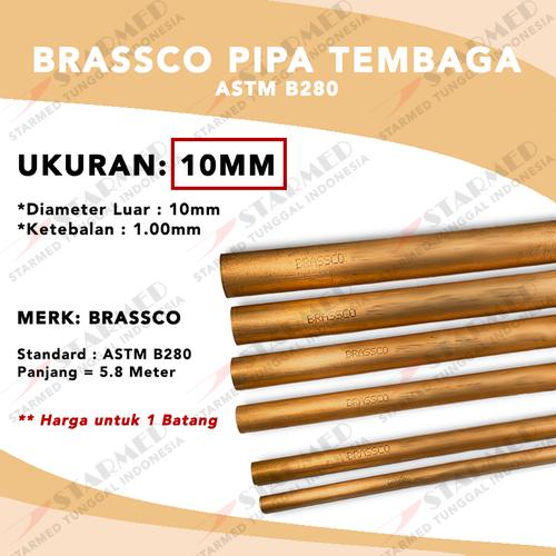 Jual Brassco Pipa Tembaga Batangan ASTM B280 10MM - Jakarta Pusat ...