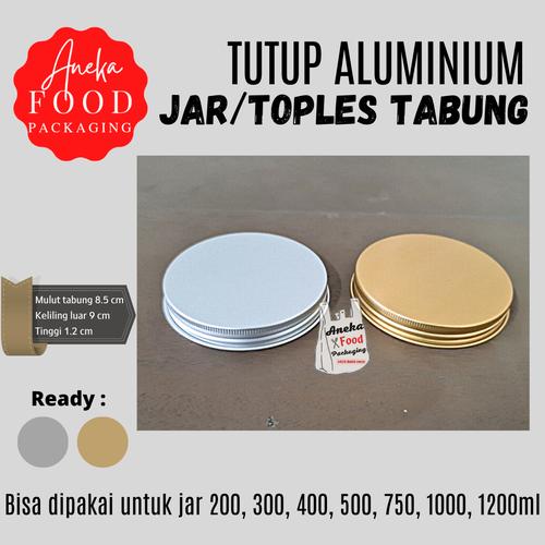 Jual Tutup toples alumunium aluminium 9cm tabung silinder jar cylinder ...