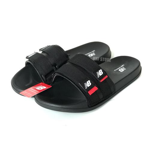 Jual Sandal Pria NB Velcro Double Strap Webbing Black - Hitam, 43 - Kab ...
