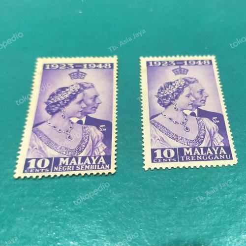 Jual Perangko prangko stamp Malaya 10cents King George VI & Queen ...