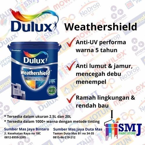 Jual Cat Tembok Eksterior DULUX WEATHERSHIELD warna Morning Star 2,5LTR ...