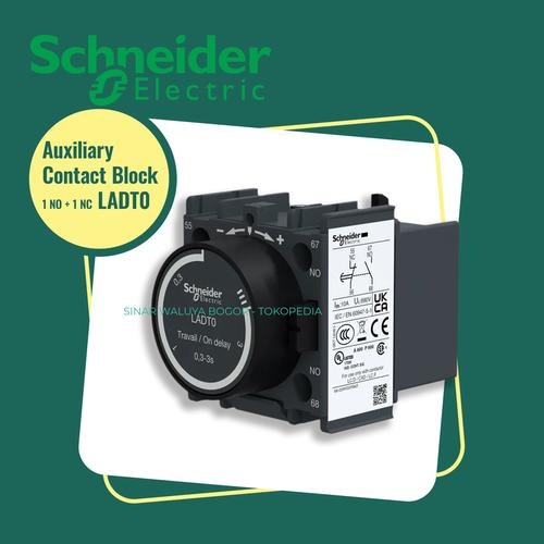 Jual Time delay Auxiliary contact block 1NO + 1NC screw clamp - LADT0 ...