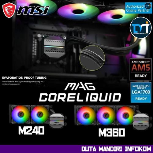 Jual MSI MAG CORELIQUID M240 M360 - AIO Liquid CPU Cooler - M240 - 240mm - Jakarta Pusat - Duta ...