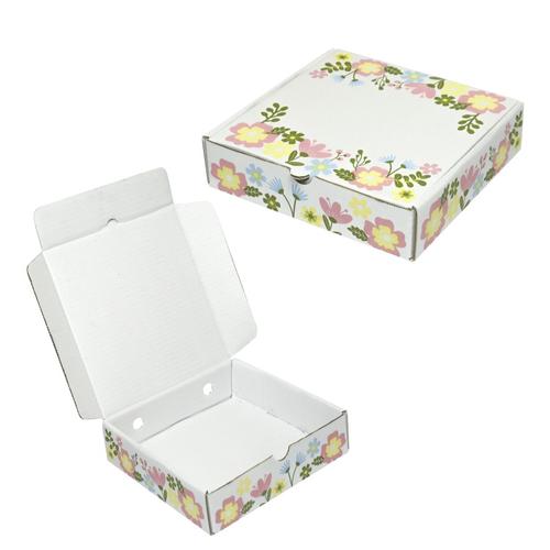 Jual box kotak packaging kado ulang tahun motif hibiscus 21 x 21 x 4.5 ...