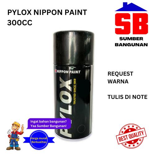Jual PYLOX NIPPON PAINT 300CC CAT SEMPROT SPRAY PILOX HITAM PUTIH ...