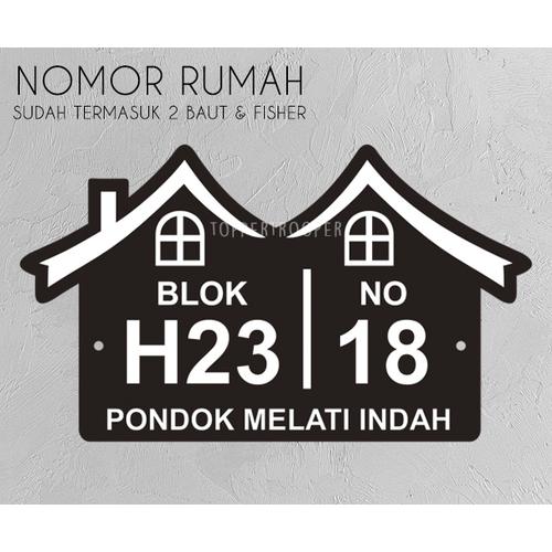 Jual CUSTOM Nomor Rumah UV Print Laser Cut Akrilik Nomer Rumah Abstrak ...
