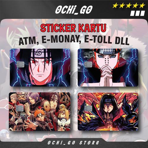 Jual Sticker Garskin Kartu Atm Skin Card Anime Naruto Akatsuki Hologram ...