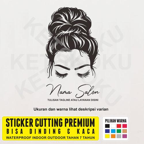 Jual Stiker Kaca Dinding Salon Rambut Custom Tulisan Cutting - Model 5 ...