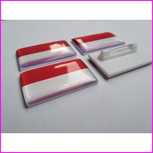 Jual PIN BENDERA MERAH PUTIH AKRILIK PENITIK 4X2.5cm/ PIN BENDERA ...