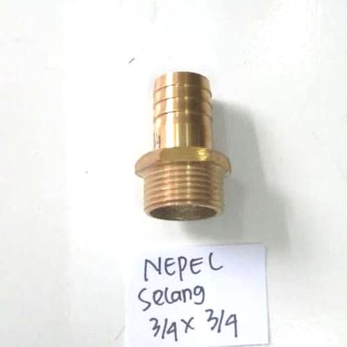 Jual Neple selang drat luar 3/4" x 3/4" inch Hose Nepel nipple kuningan ...