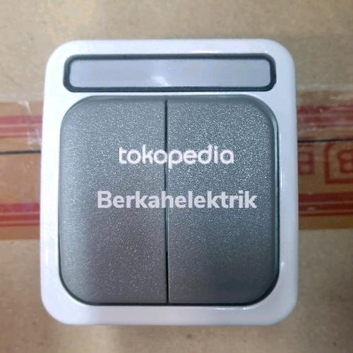 Jual Saklar Seri Double Ganda Outdoor Broco Atlantic Outbow Anti Air ...