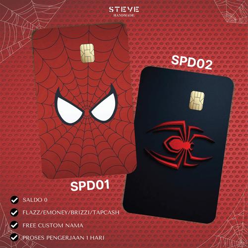 Promo Flazz Gen 2 Emoney Brizzi Tapcash Spiderman Custom Nama UV Print ...