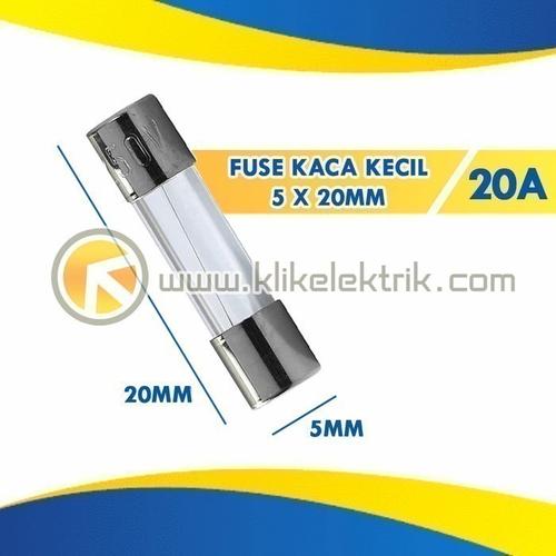 Jual Glass Fuse 20A Sekring Kaca 2cm KECIL 20 Amper Skring Tabung ...