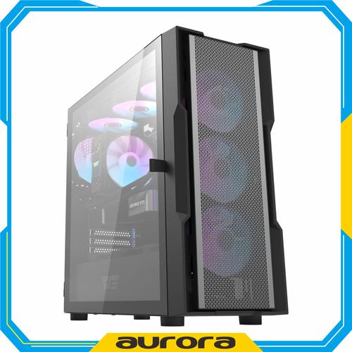 Jual AIGO DARKFLASH DK431 Mesh Black White 4 Fan E-ATX Casing Gaming ...