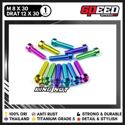 Jual Baut Titanium M 8 x 30 Drat 12 x 30 Grade 5 King Nut Thailand ...