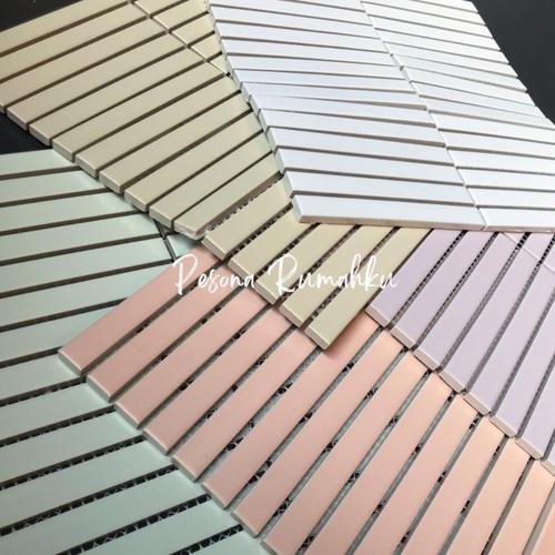 Jual Venus Thin Striped Pastel Lavender - Mozaik Keramik Kitchen Set ...