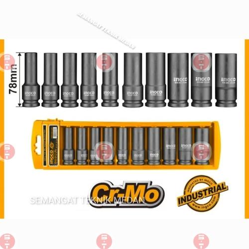 Jual MATA IMPACT DEEP SOCK SOK SOCKET PANJANG 1/2" 10PCS INGCO HKISSD12102L - Kota Medan ...