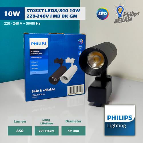Jual Philips Projector Lampu Sorot ST033T LED8/840 10W 220-240V I MB BK GM - hitam, natural ...