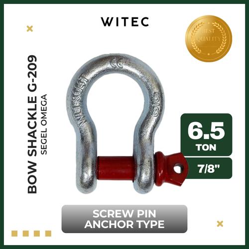 Jual Bow Shackle Omega G209 / Segel Omega G-209 6.5 Ton (7/8") Screw ...