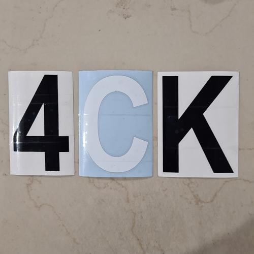 Jual HURUF ANGKA NOMOR tinggi 20cm Sticker Stiker Oracal Satuan Hitam ...